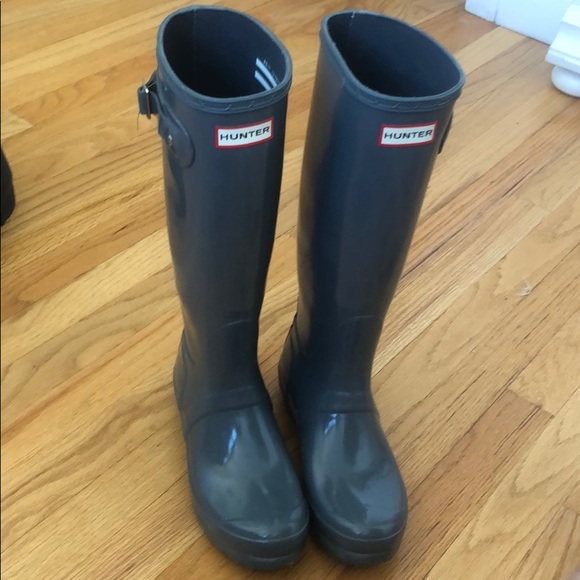 Hunter | Shoes | Hunter Gray Boots 7 Female 6 Male | Poshmark